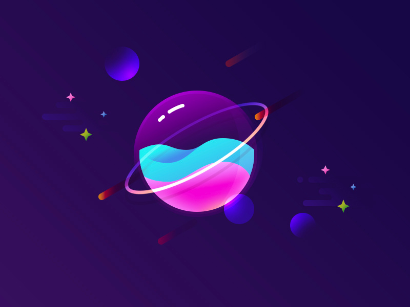gradient planet by lxmlls on Dribbble