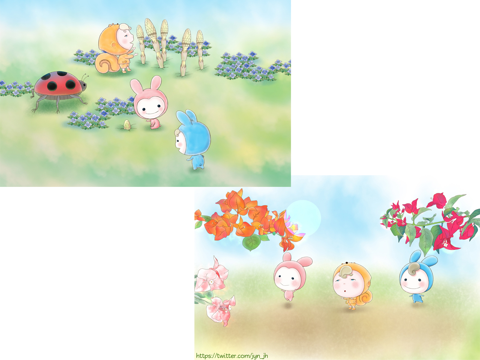 Koron with kawaii buddies?! by JH on Dribbble