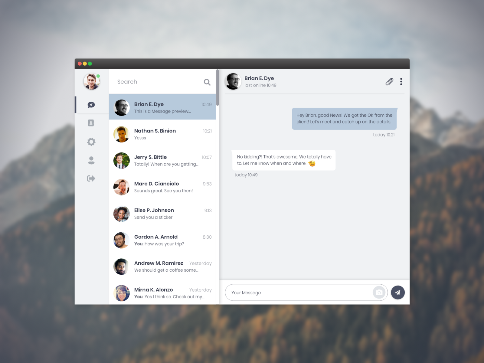 Daily UI #013 - Direct Messaging Desktop App by CE Design Studio on ...