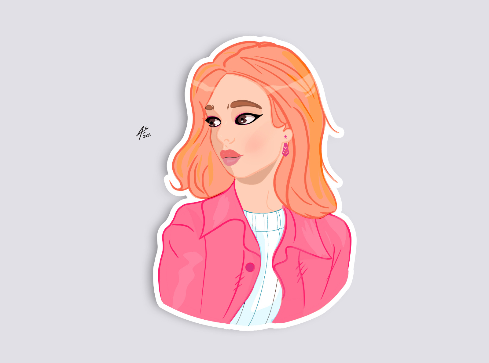 Sticker girl by Mohamad Ali Alagha on Dribbble