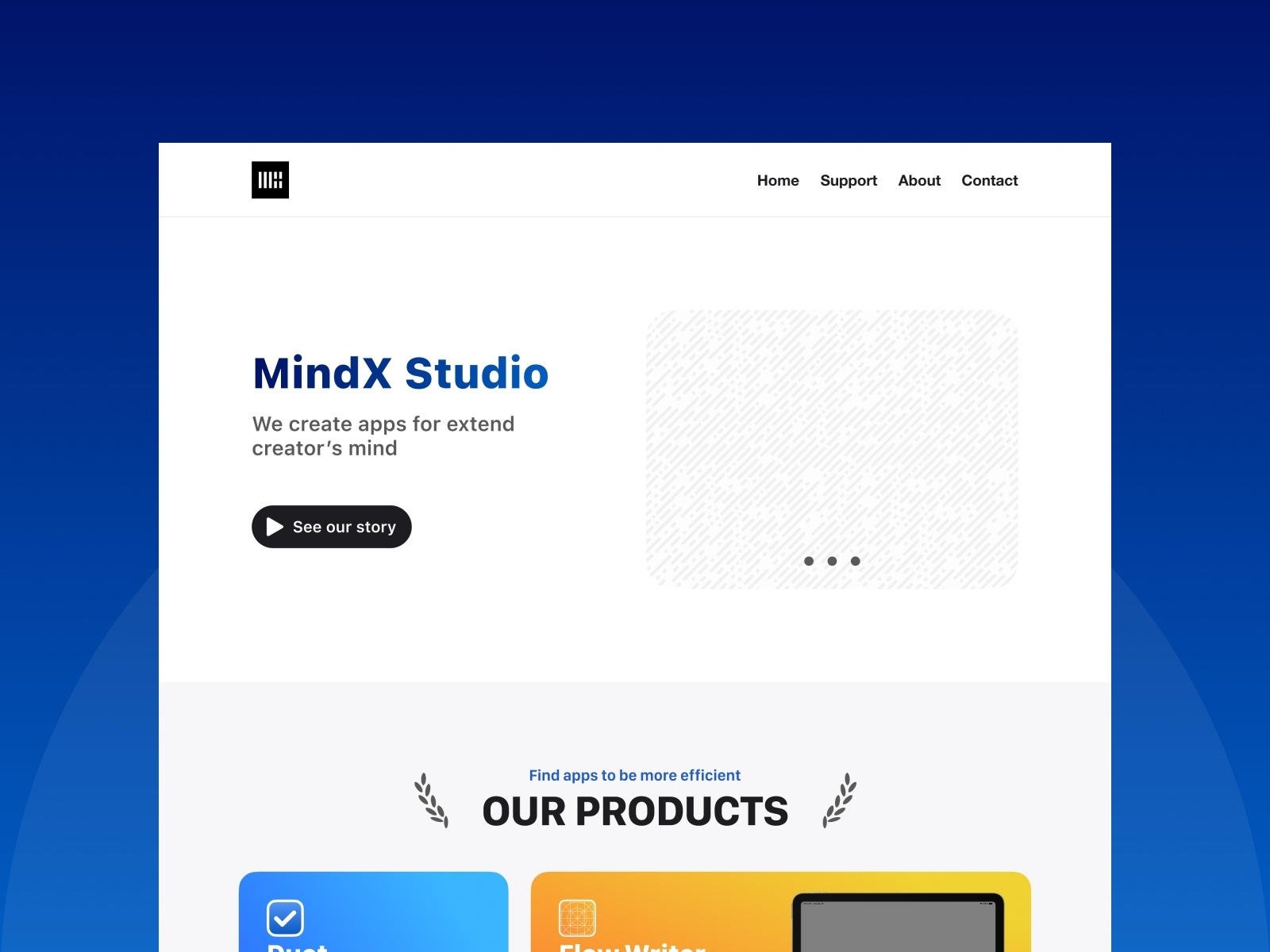 MindX Studio Homepage by Roger Lee on Dribbble