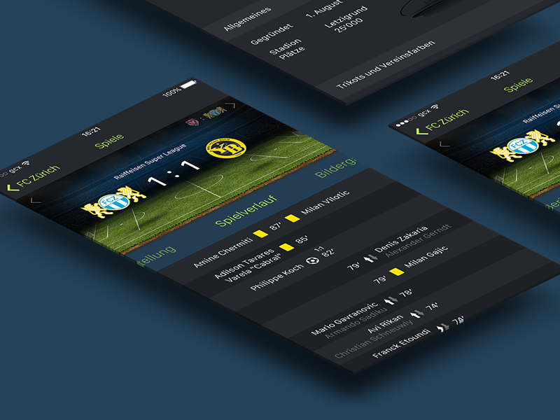 soccer app detail by Stephie on Dribbble