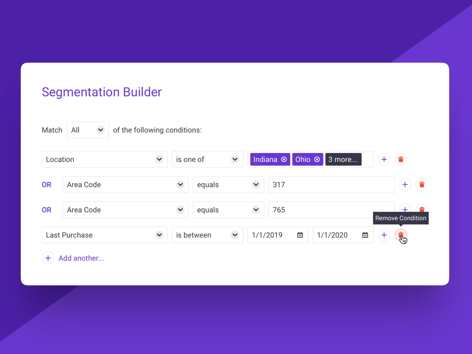 Segmentation Builder by Jon for Innovatemap on Dribbble