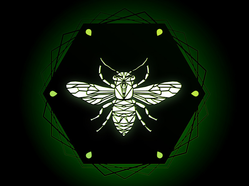 Bee shield by Michael Descharles on Dribbble