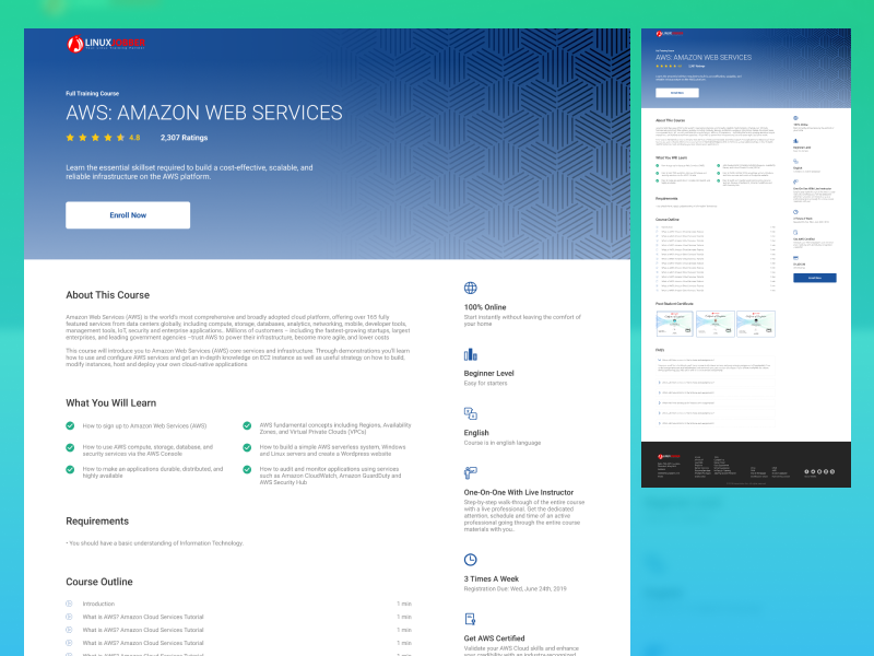 AWS Course Page by Joshua Oghenekaro Okwe on Dribbble