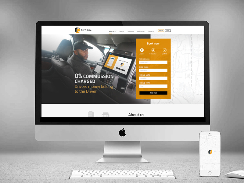 Taxi Booking Website by Rinshad m p on Dribbble