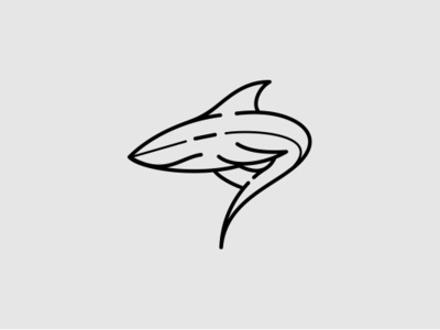 Shark Line Logo by Dovs on Dribbble