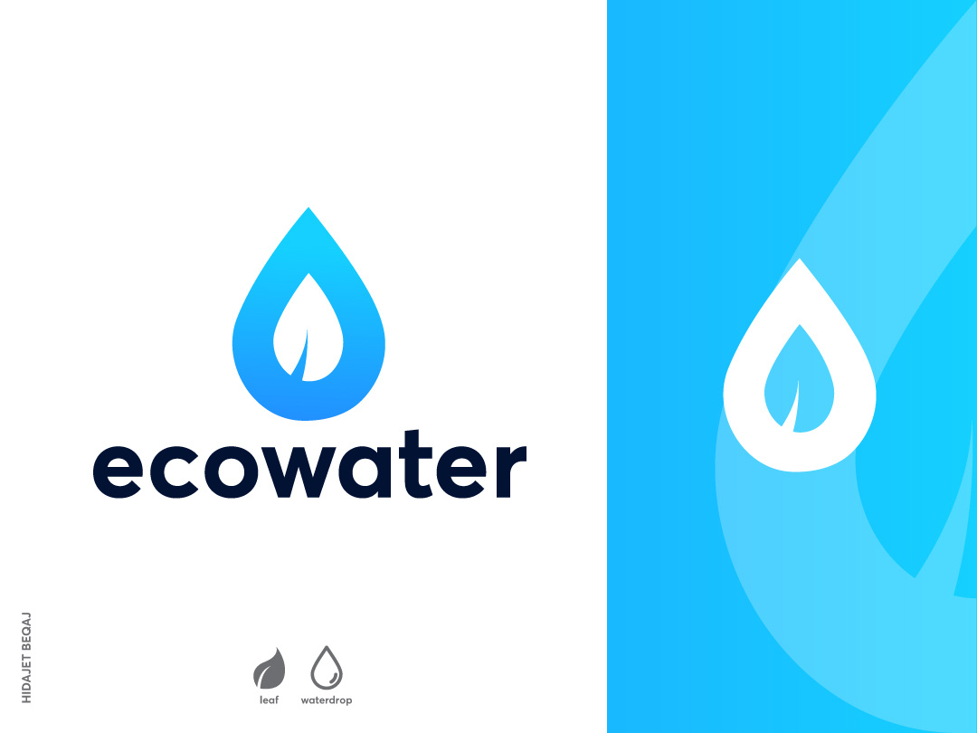 Dribbble - ecowater-branding-concept.jpg by Hidajet Beqaj