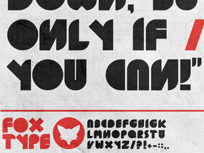 Fox Font by Patric Hadzsinicsev on Dribbble