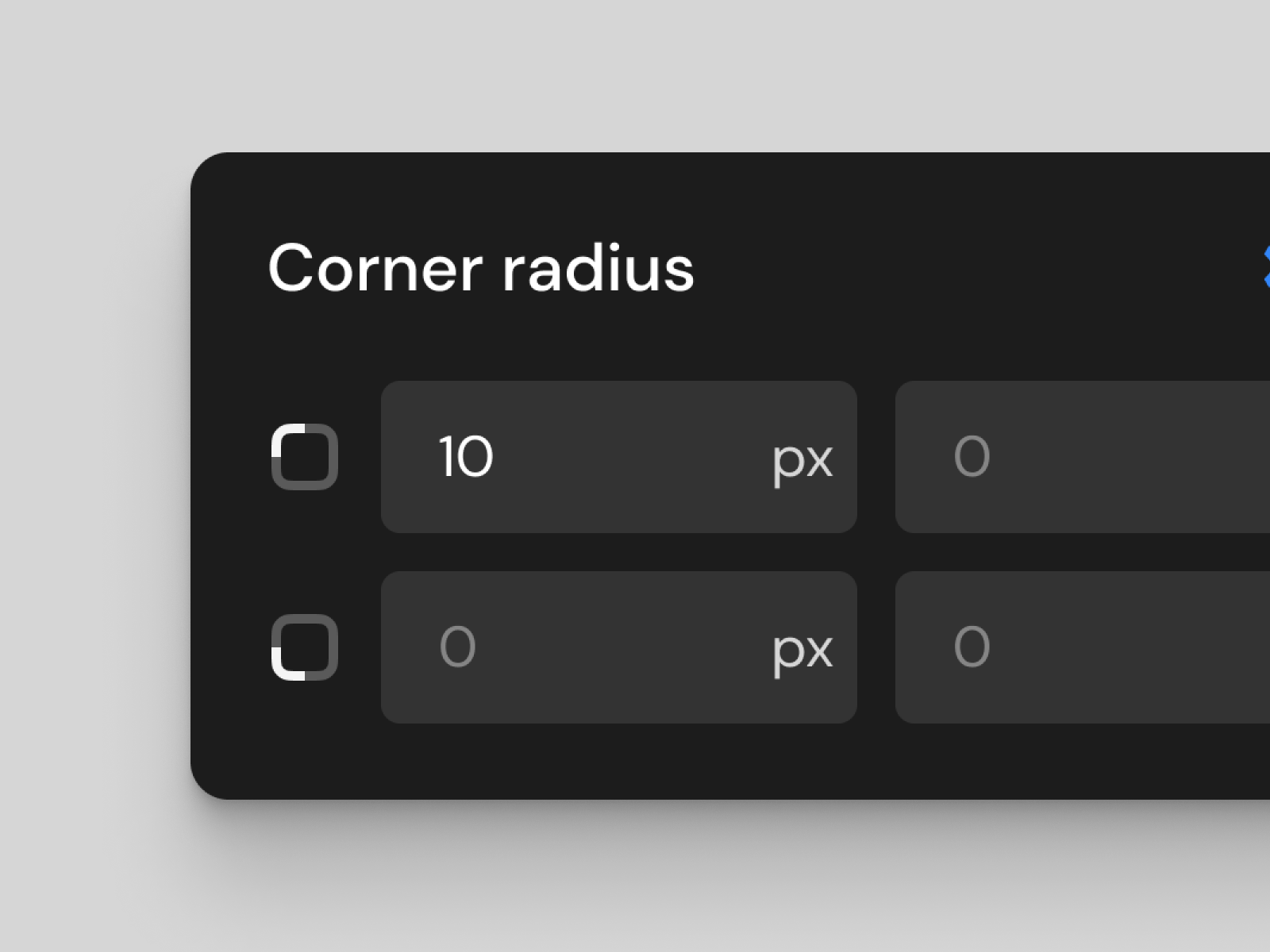 Corner radius control by Sergey Morozov on Dribbble