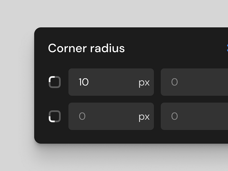 Corner radius control by Sergey Morozov on Dribbble