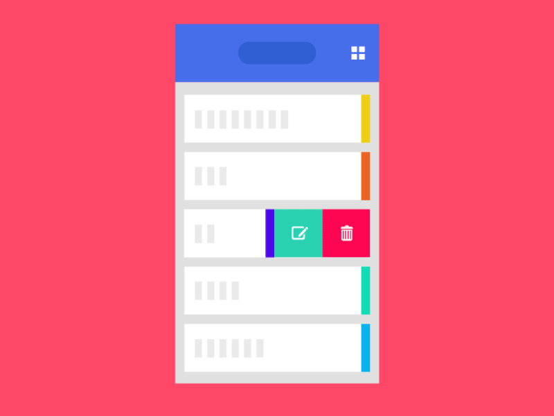 List to Edit Screen Transition by Hanna Jung on Dribbble