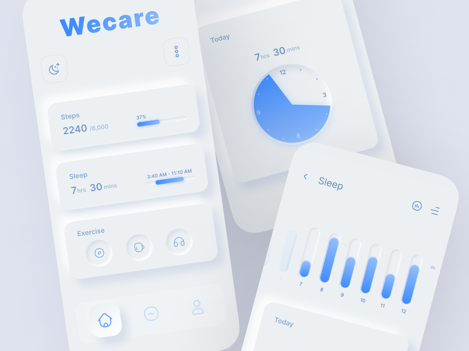 Neumorphism Health App by Mahdi Darvishi for Oniex™ on Dribbble