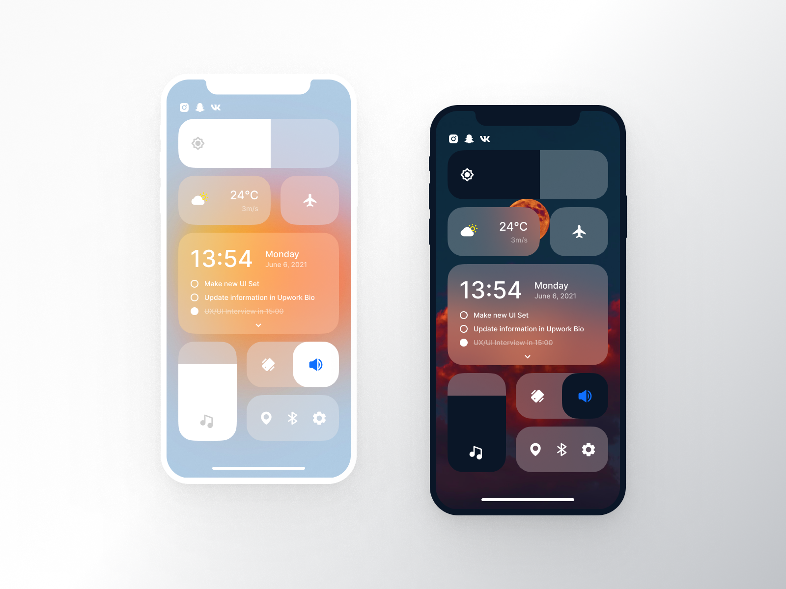 Mobile UI Glassmorphism Kit by Vlad Bahara on Dribbble
