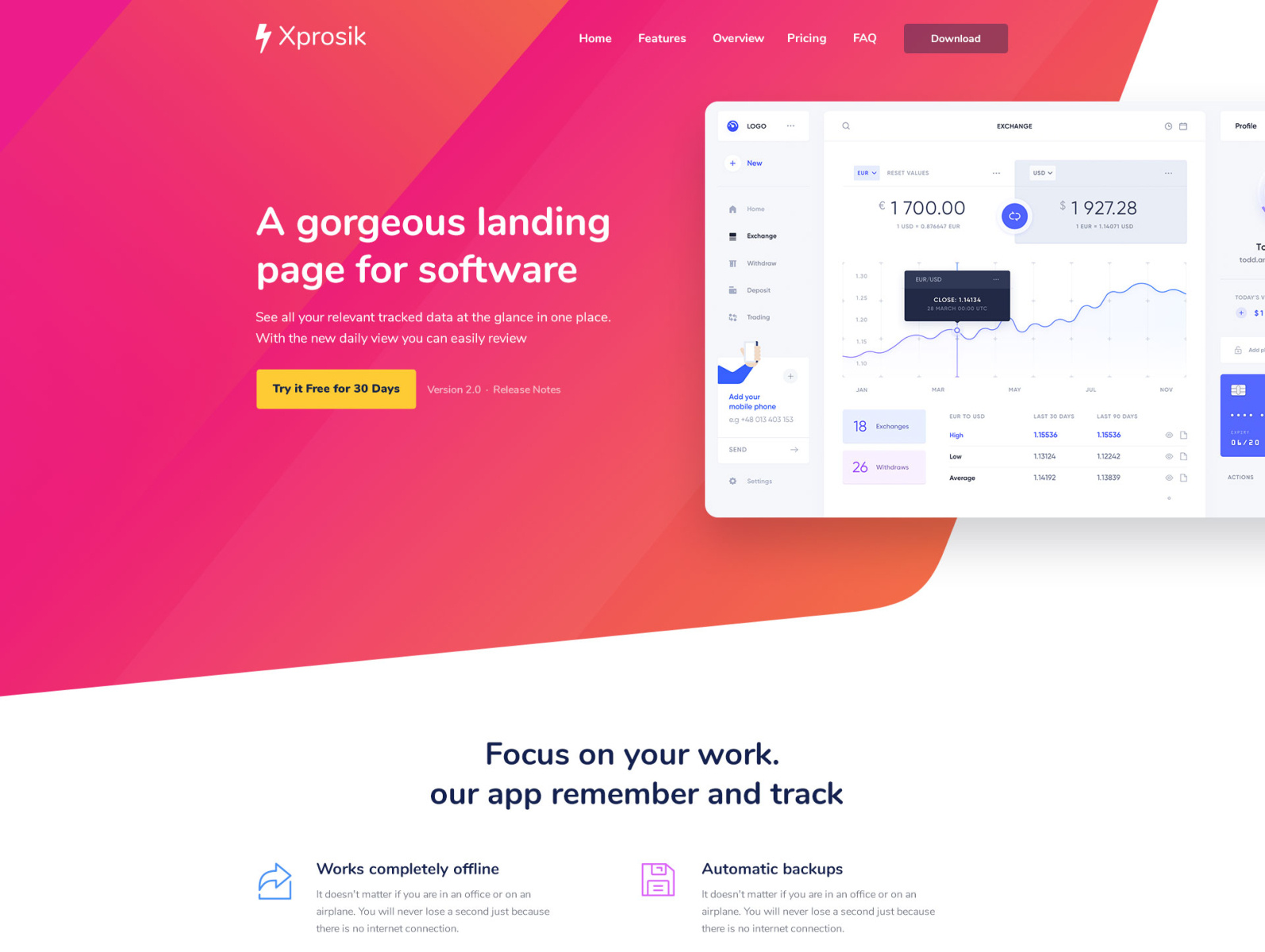 Xprosik – Saas & Software App Landing Page Template by ThemesHolder on ...