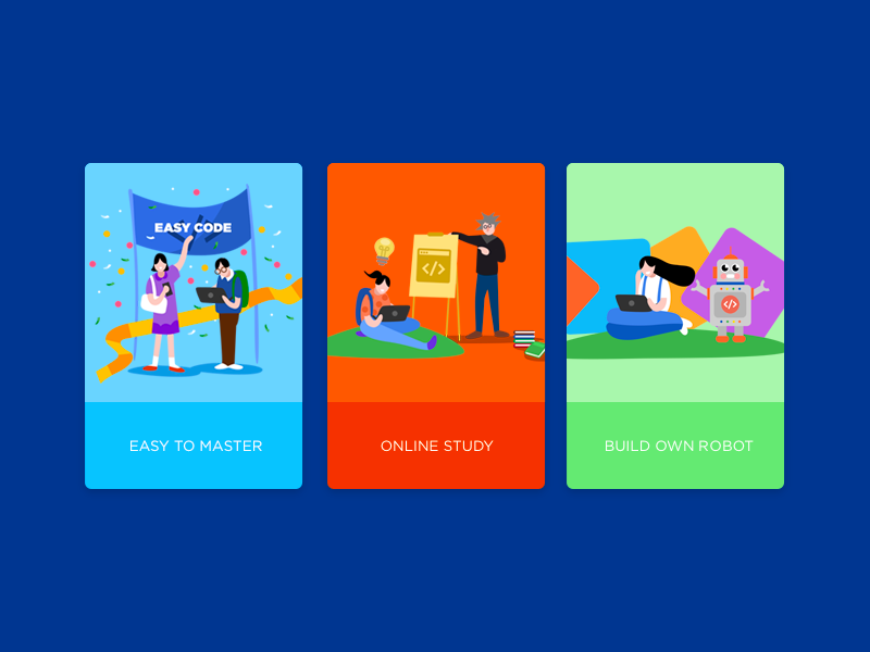 colorful cards design by Effy Zhang on Dribbble