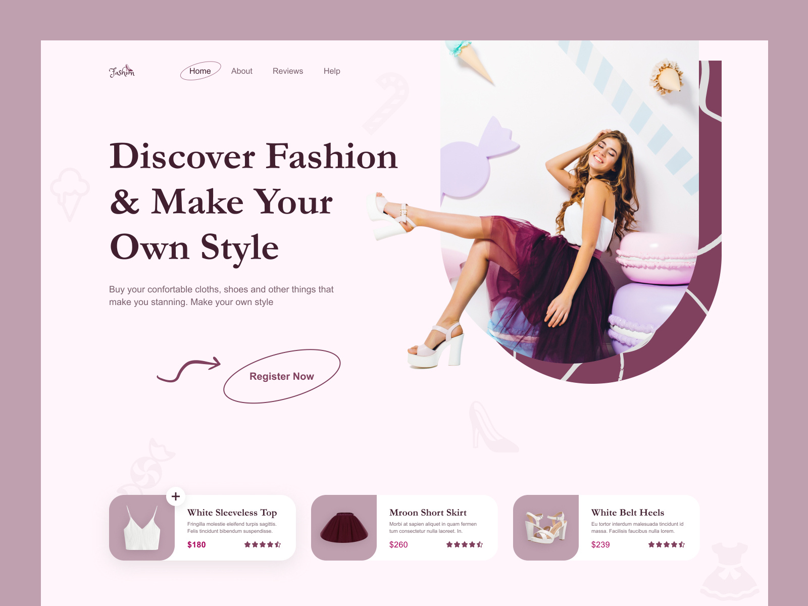 Fashion Landing Page by Shek Tamara Akhtar on Dribbble