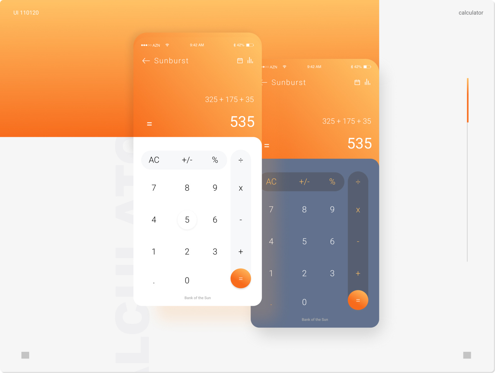 Calculator UI by Norris on Dribbble