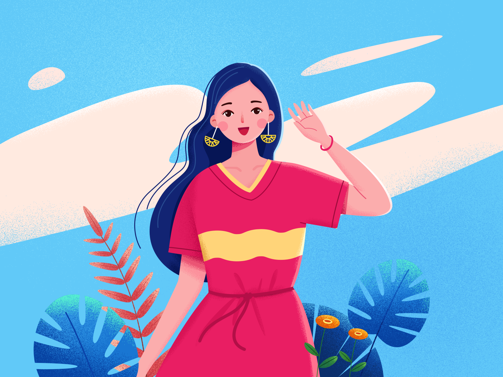 girl by o彪o on Dribbble