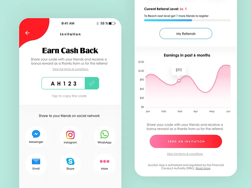 Referral UI designs, themes, templates and downloadable graphic ...