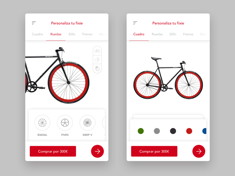 Fixie customization by Nil on Dribbble