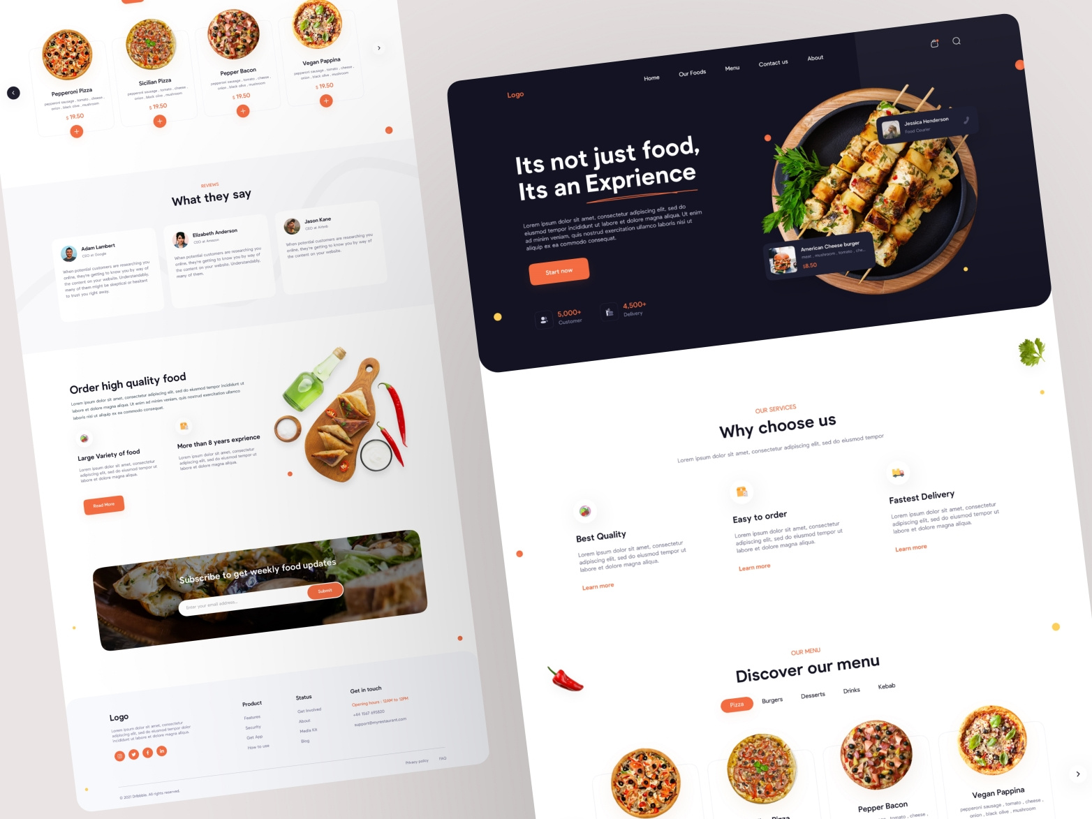 Delifood - Restaurant Landing by Fa Mehdi on Dribbble