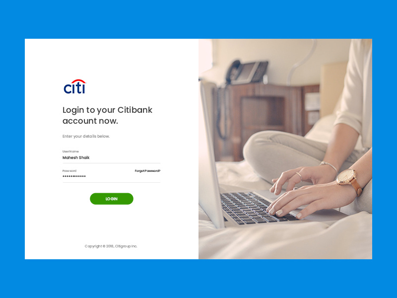Citibank Online Banking by Mahesh Shaik on Dribbble