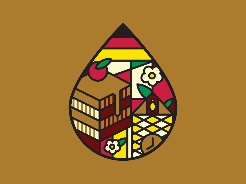 German Chocolate Cake Drop by Chris Ladwig on Dribbble