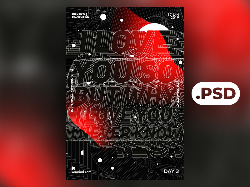 Free Day 3 Poster Template by Xemrind on Dribbble