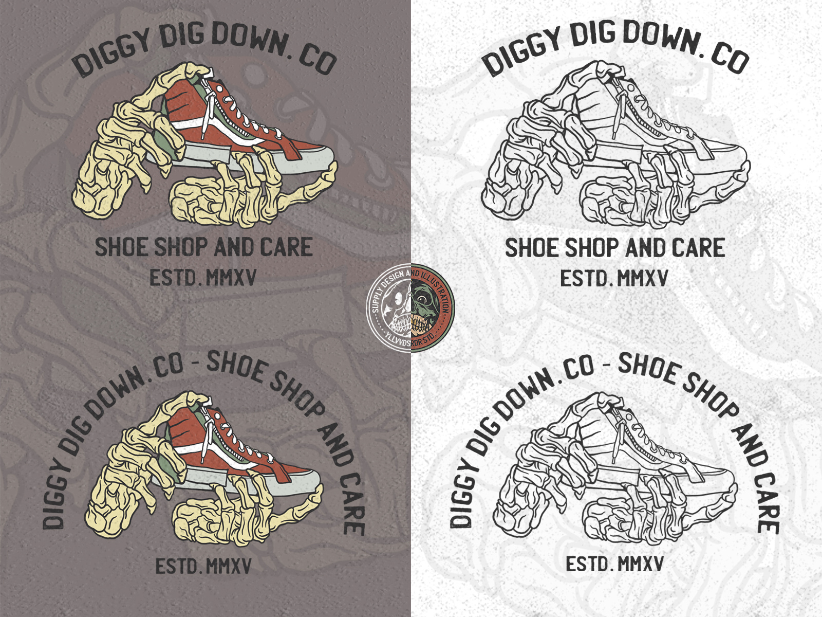 Layout design Logo Diggy Dig Down by iqblftdn on Dribbble