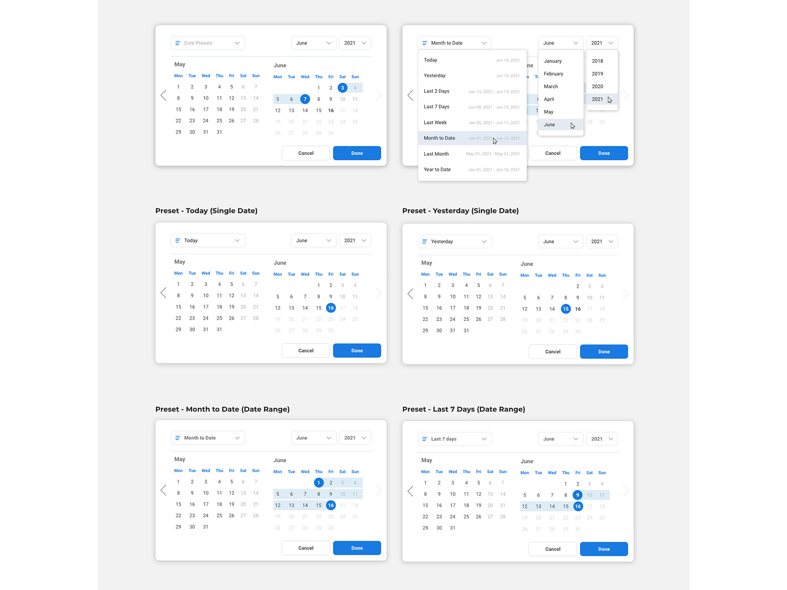 CallRevu - Date Picker by Heather Meadows on Dribbble