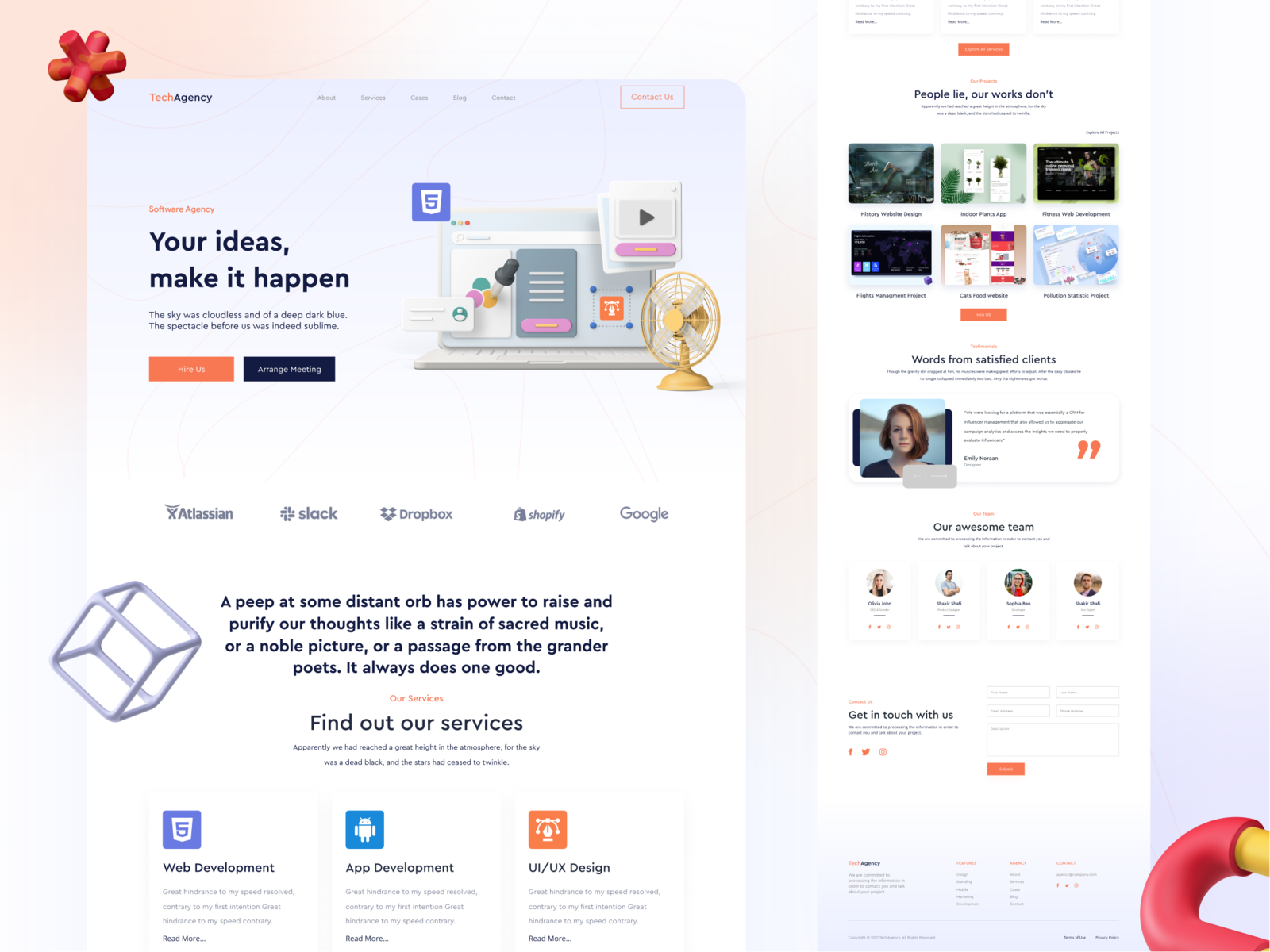Tech Agency Website by Mike Taylor for Redwhale on Dribbble