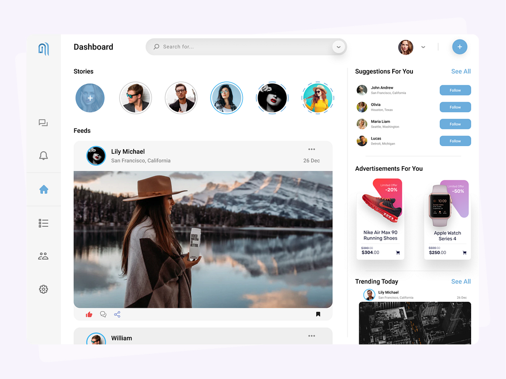 Social Media Dashboard Designs Themes Templates And Downloadable Graphic Elements On Dribbble 