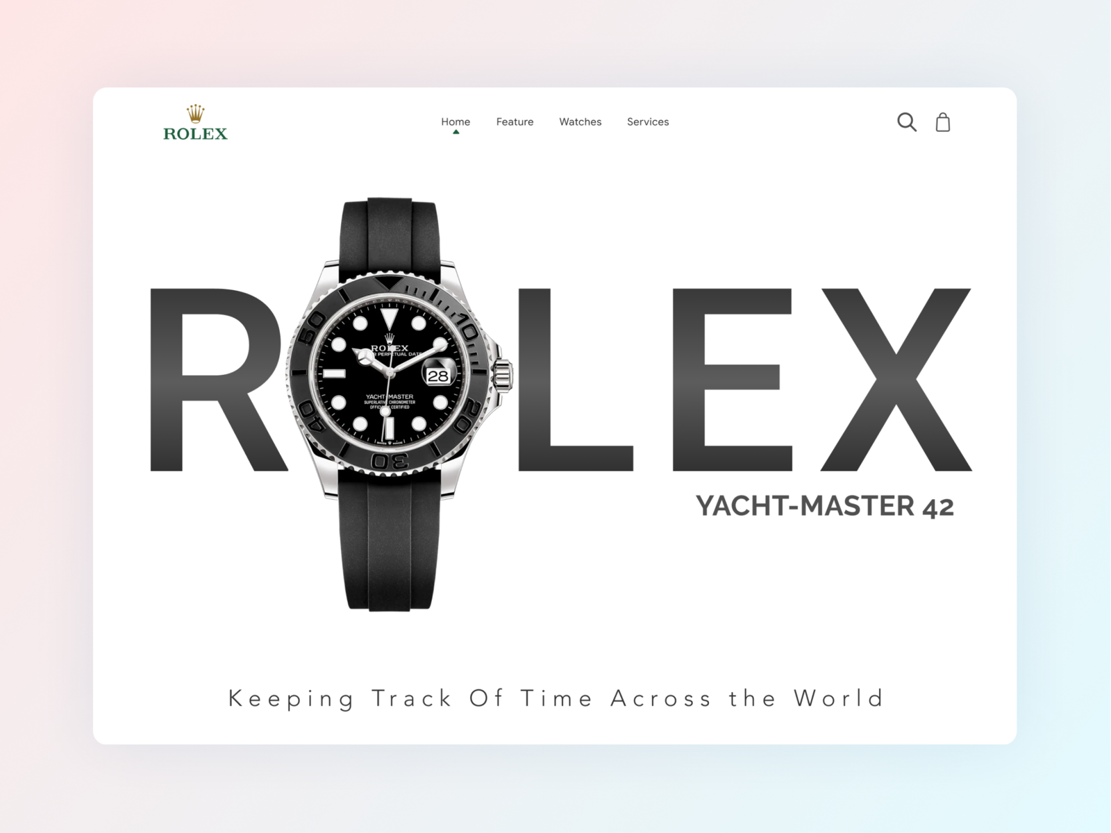 Rolex Landing Page-Free UI Resources by Mike Taylor for Redwhale on ...