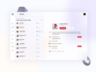 Contact Management Dashboard UI - Free Download by Mike Taylor for ...