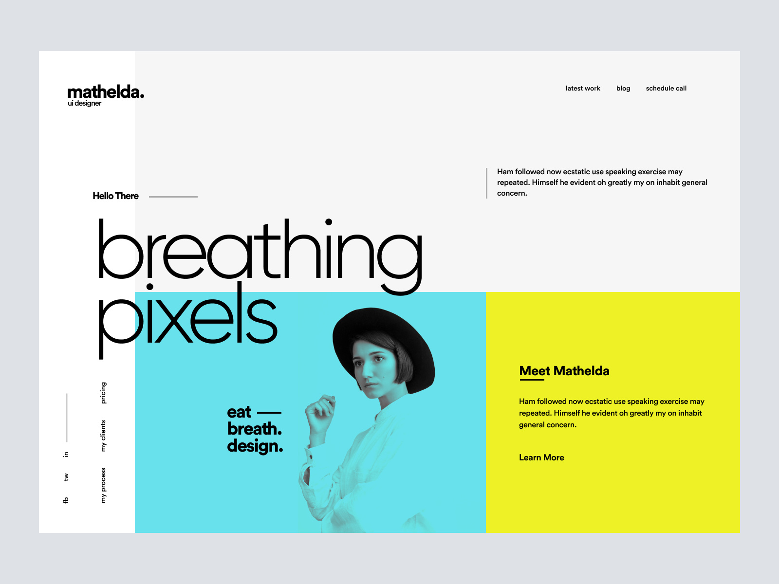 Freelancer Personal Website Design UI by AR Shakir for Landing Page ...