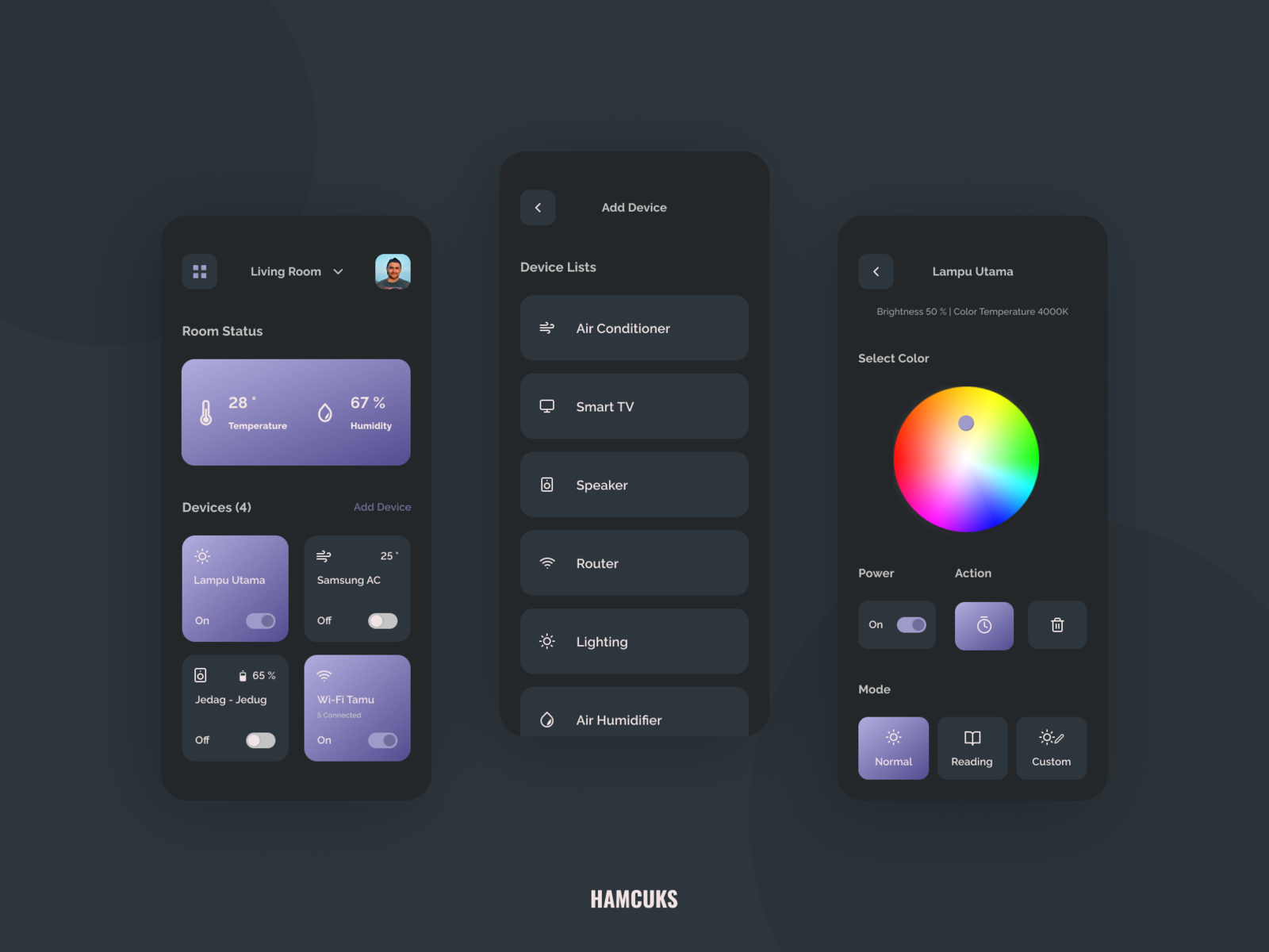 Smart Home UI Design by Ilham Syah on Dribbble