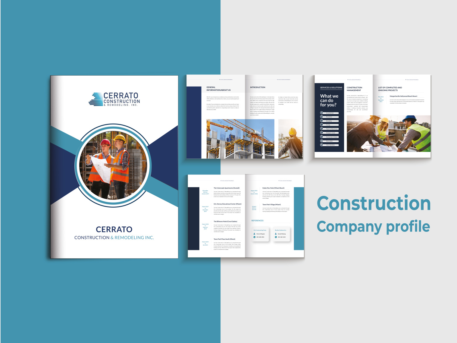 Construction Company profile design by Mukit Rana on Dribbble