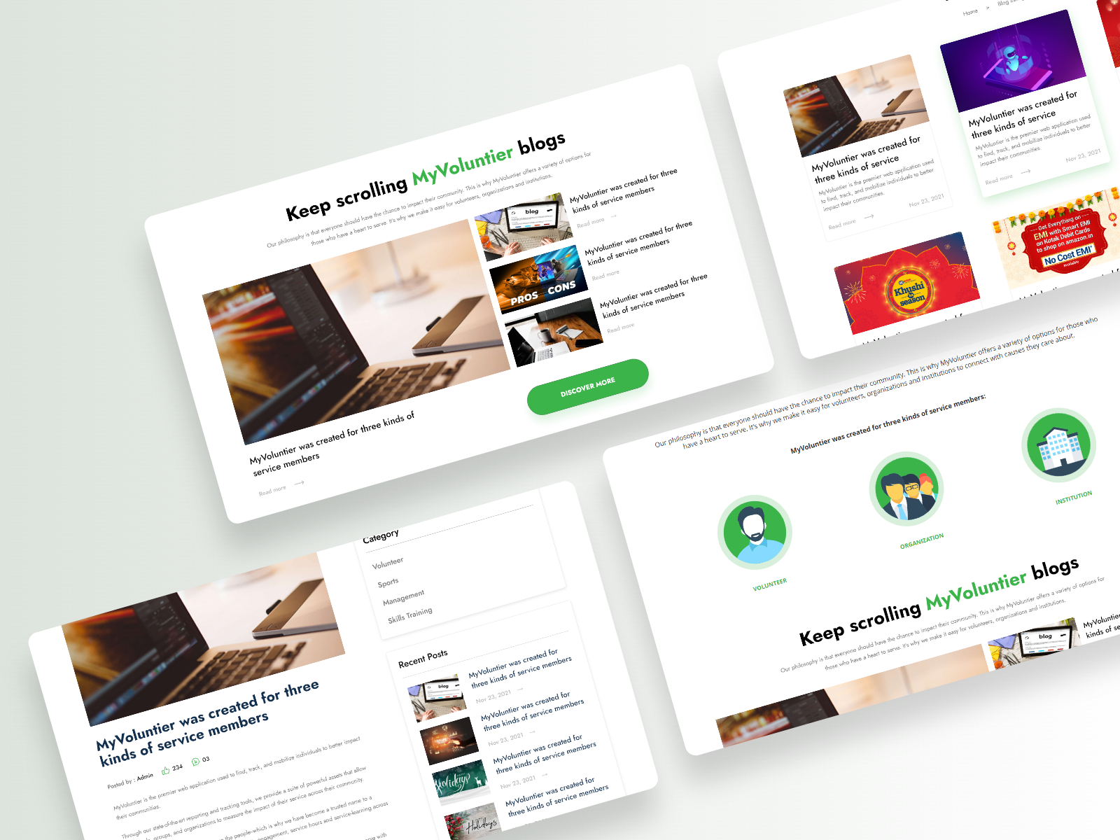 Blog Page Concept by Vikas Kumar on Dribbble