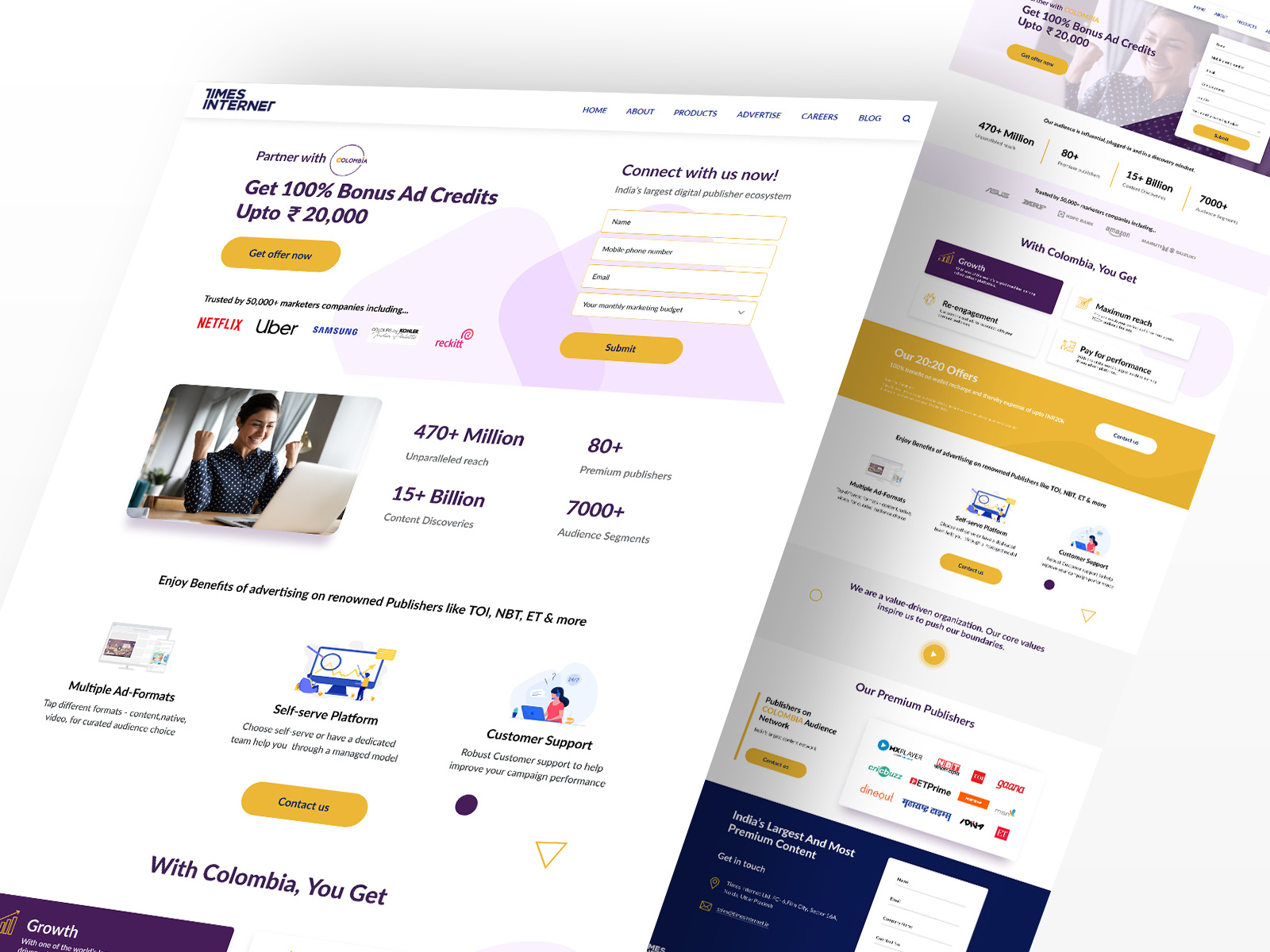 Landing Page Design by Vikas Kumar on Dribbble