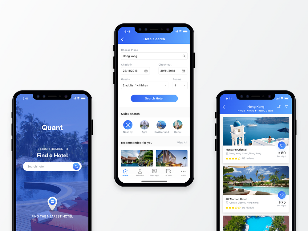Quant Hotels booking App by Shamim Anwar for Nickelfox - UI/UX Design ...