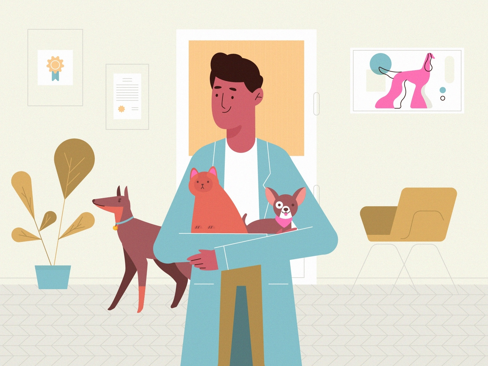 style frame for vet magazine explainer by Ronica H on Dribbble