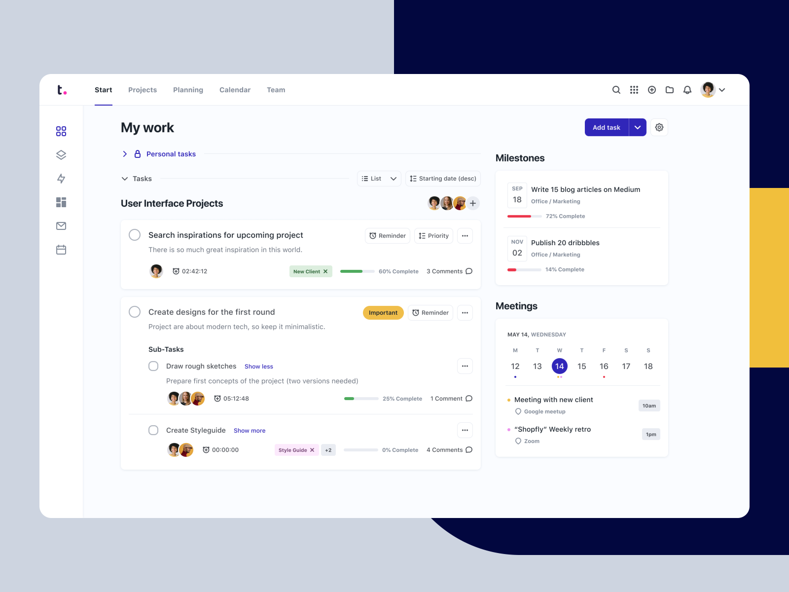 Teamwork - Dashboard concept redesign by Kamil Głowiński for Autentika ...