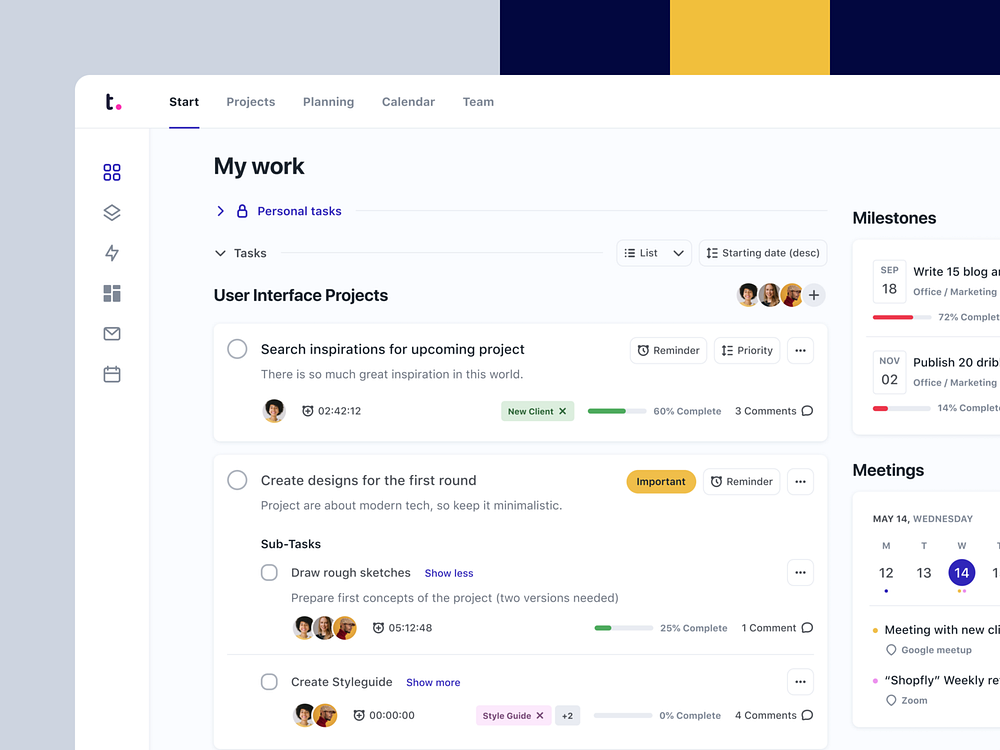 Teamwork - Dashboard concept redesign by Kamil Głowiński for Autentika ...
