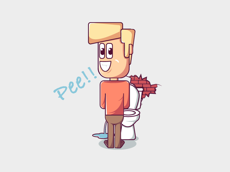 Boy pee vector fun art by Doodle Buzz on Dribbble