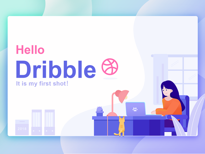 hello,dribble by 于娟 on Dribbble