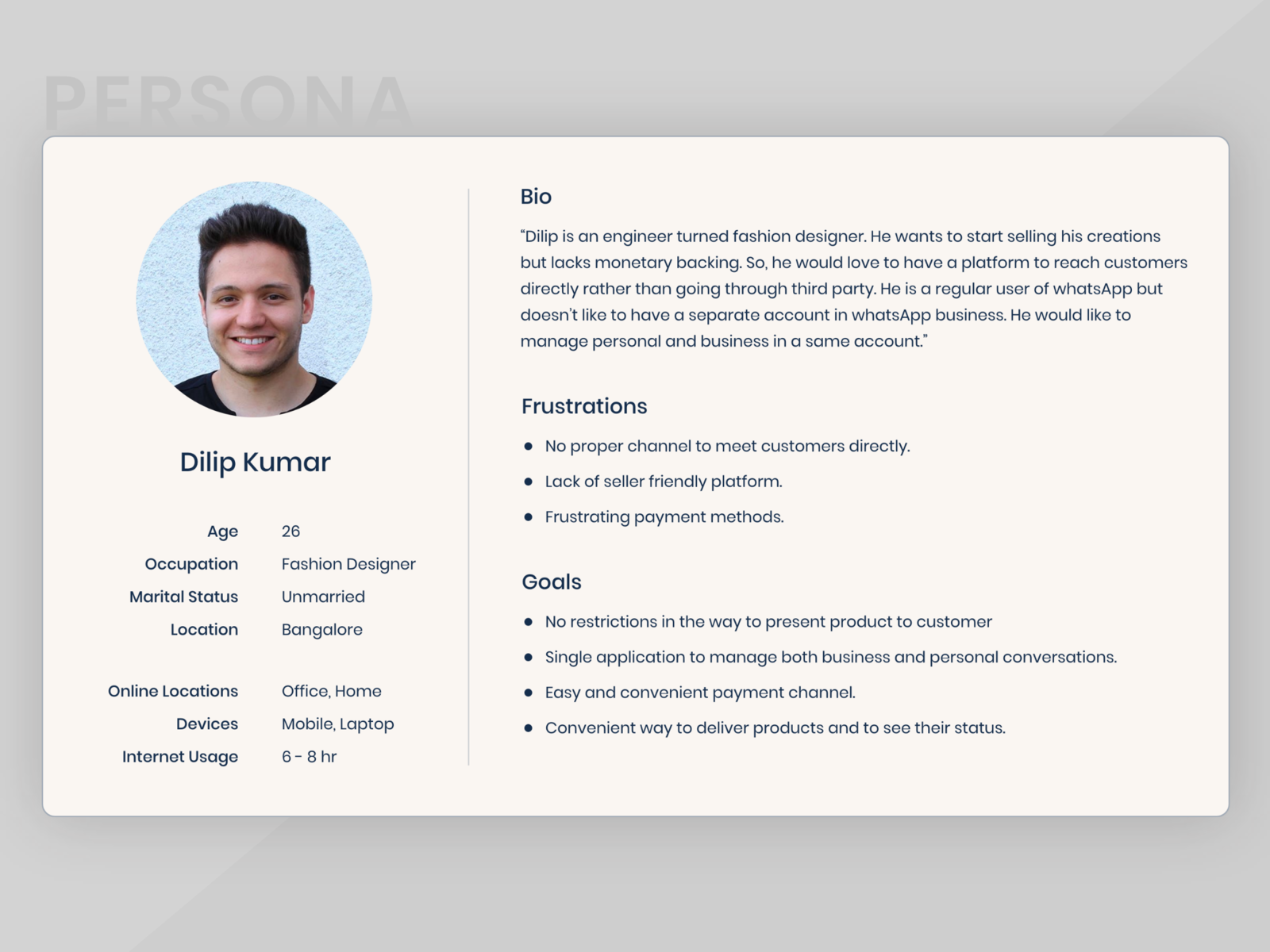 Persona by Sharath Gowda on Dribbble