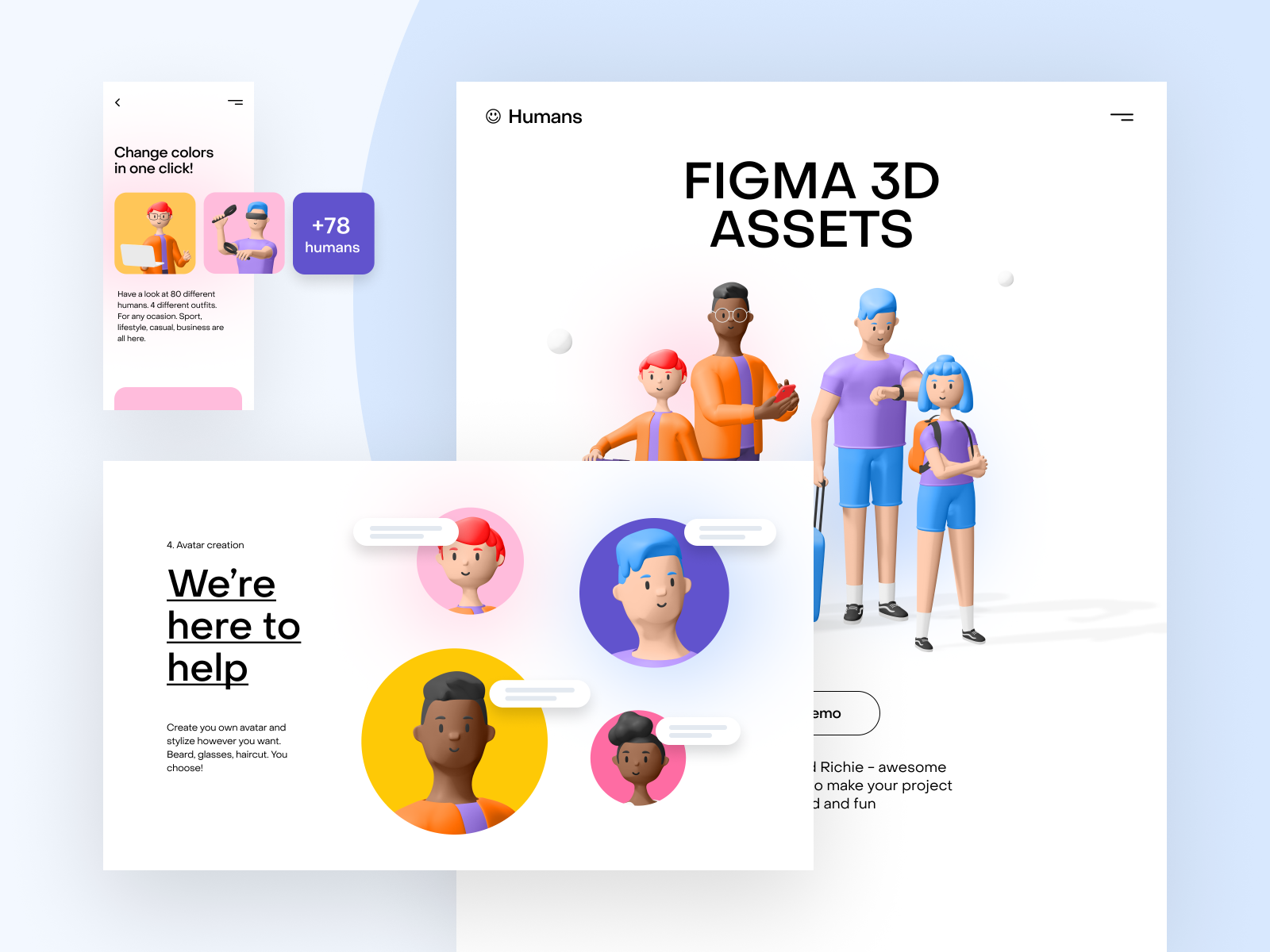 Humans 3d kit by Habr on Dribbble