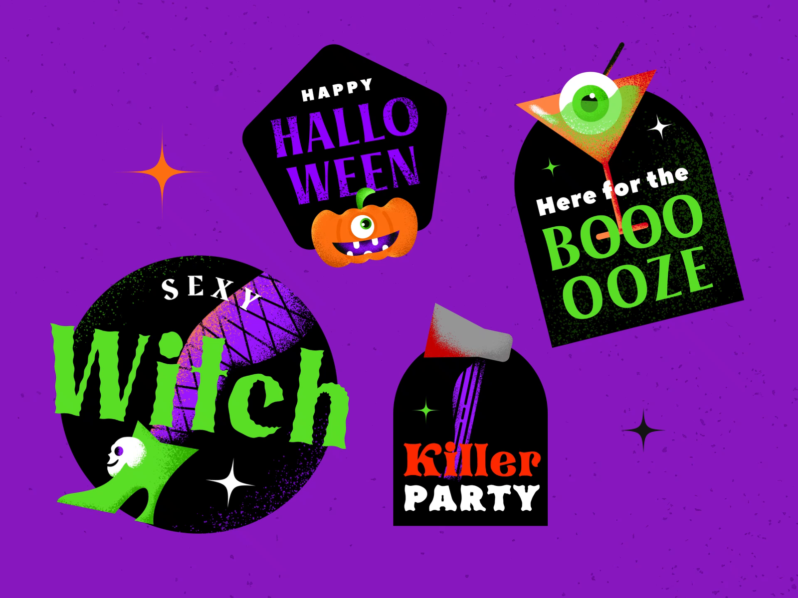 Halloween GIF Stickers 👻 for GIPHY by Kathrin Schönborn on Dribbble