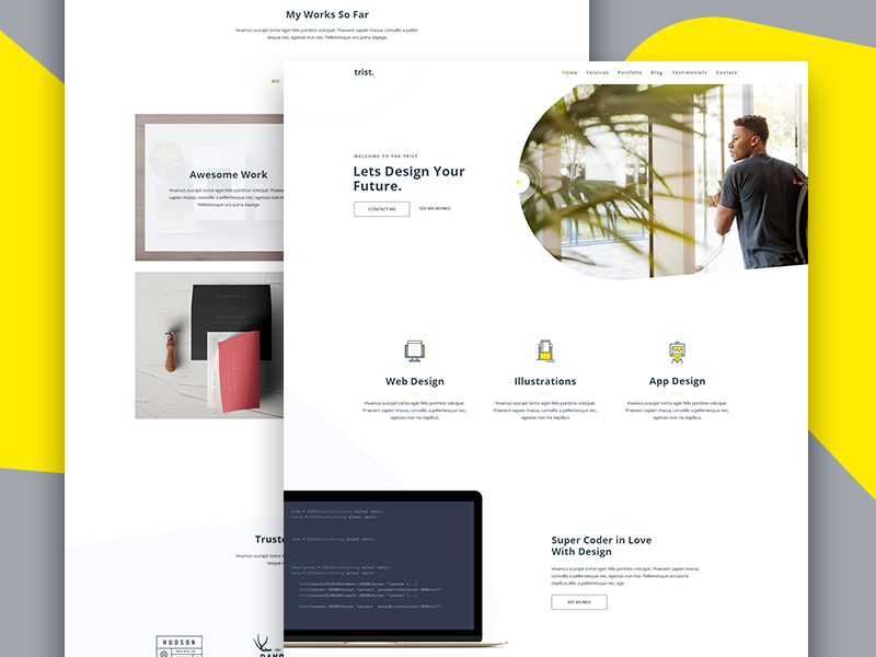 Trist - Landing Page Agency by Sasa Rokvic on Dribbble